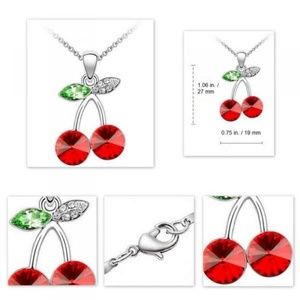 Jewelry | Swarovski Elements Cherry Pendant Necklace | Poshmark